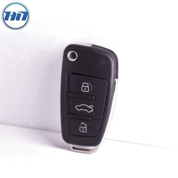 Quality Q7 A6 3 Buttons Flip Key Car Remote Replacement Smart Entry Car Key Case for sale