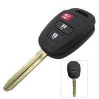 China Remote car key shell case with 2+1button uncut blade key for sale