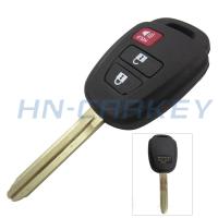 China Remote car key shell case with 2+1button uncut blade key for sale