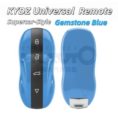 China KYZD Supercar-Style Smart Key Remote | Universal 4-Button Smart Key Shell for Auto Locksmiths, Compatible with Most Keyless Entry Vehicles for sale