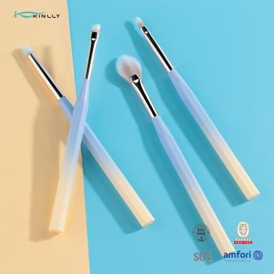 4PCS Synthetic Hair Makeup Brush Cruelty Free Plastic Handle Aluminum Ferrule