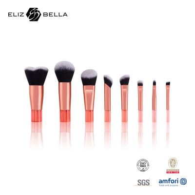 China Het Synthetische Varkenshaar van Mini Travel Cosmetic Brush Set van de bloemluxe met Plastic Handvat Te koop