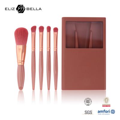 China 5pcs Oogschaduw Borstel Set Reisgrootte Nylon Haar Te koop