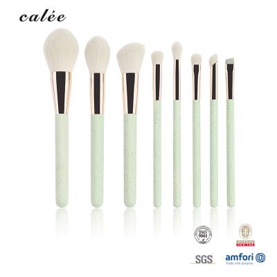 China 8pcs Straw Handle Cosmetic Brush, Synthetic Hair Makeup Brush Gift Set for sale
