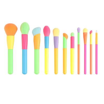 China Professionele private label synthetisch haar gezicht cosmetische make-up borstel set voor blush en eyeliner Te koop