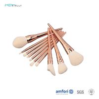 China Aluminum Ferrules Poly Bag 10 Piece Makeup Brush Set for sale