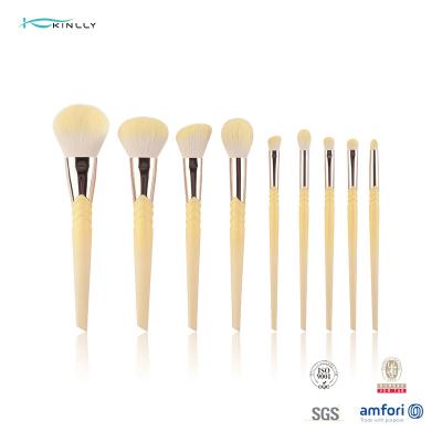 컨실러 아이라이너를 위한 플라스틱 손잡이 9PCS 화장용 메이크업 솔