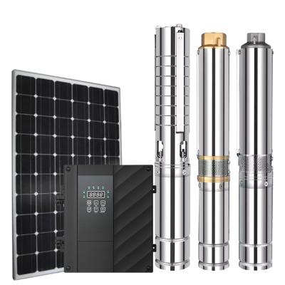 Cina Kit pompa per pozzi d'acqua a energia solare DC 400W Pompa solare sommergibile per pozzi profondi in acciaio inossidabile 24V in vendita