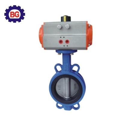 China Factory Direct Sale Pneumatic Actuated Wafer Type Butterfly Valve for sale