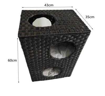 Cina Cute naturale moderno mobili per gatti Pet House Letto Wicker Rattan Pat Cave Letto Condo Casa in vendita
