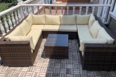 Chine Couchette de salon en rotin Garde extérieure Meubles de patio imperméable à l'eau imperméable au soleil Extérieur à vendre