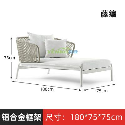 Cina Set di divani e tavoli da caffè per cortile, giardino, villa, terrazza, sedia in rattan, stile nordico, hotel all'aperto, mobili in rattan per il tempo libero. in vendita