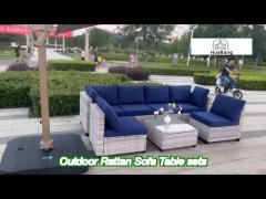 Tuinbank Set Outdoor Meubels Modern Sofa Eetkamer Woonruimte Multifunctioneel Plastic Rattan Patio Luxe