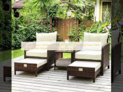 Sofá exterior em forma de L tamanhos personalizados Conjuntos de móveis de pátio Sofá exterior de Rattan