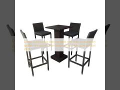 Classic outdoor bar balkon tafel en stoel combinatie tuin regenbestendige rotan ontspanning bistro hoge tafel en barkruk