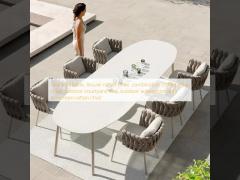 Buitentafel, stoel van rotan voor vrijetijdsgebruik, stoel van een combinatiecafé, villa in de binnenplaats, stoel van rotan voor waterdicht en zonnebrand