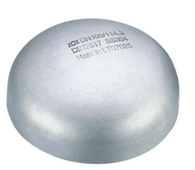 Cina 2mm-300mm 304 cappucci Buttweld di acciaio inossidabile per industria petrochimica in vendita