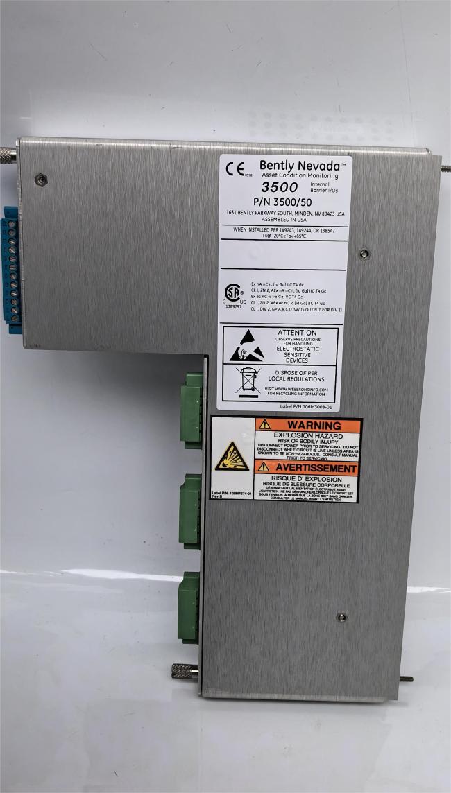 Bently Nevada 3500/50M Tachometer Module installation view
