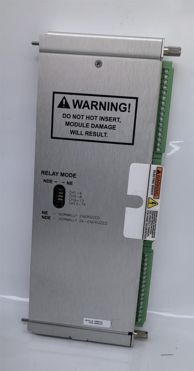 Bently Nevada 3500/33 16-Channel Relay Module rear connections