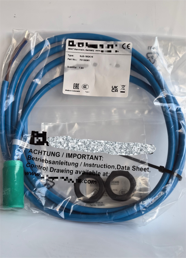 Inductive Sensor NJ5-18GK-N dimensional drawing