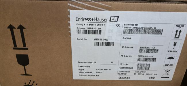 Endress+Hauser Proline Promag H 10 Electromagnetic Flowmeter
