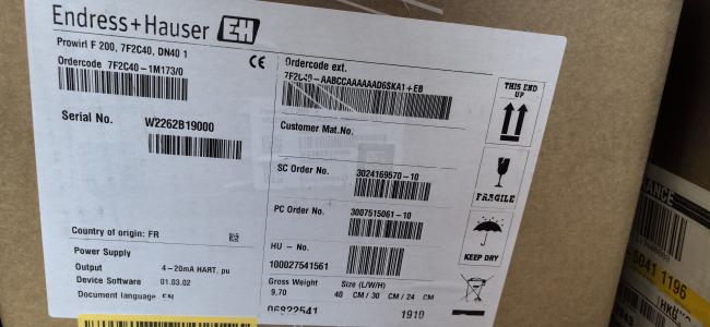 Endress+Hauser Proline Prowirl F 200 vortex flowmeter