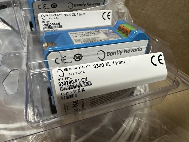 Close-up view of 3300 XL 11 mm Proximitor Sensor components