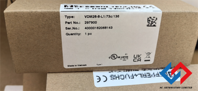 P+F VDM28 distance sensor side view