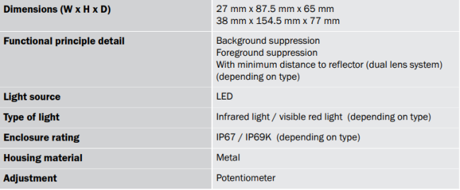 SICK WT24-2B210 technical specifications diagram