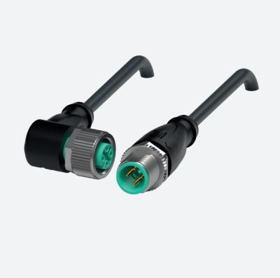 中国 P+F M12 アングル型 4ピン PURケーブル 250V AC/DC 販売のため