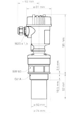 China VEGASON S62 Vega Ultrasonic Sensor For Level Measurement Up To 8m for sale