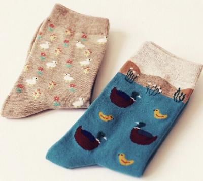 China cotton young women tube socks for sale