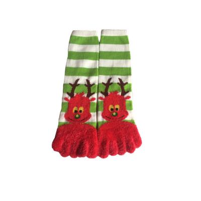 China acrylic five toes socks with feather yarns for sale