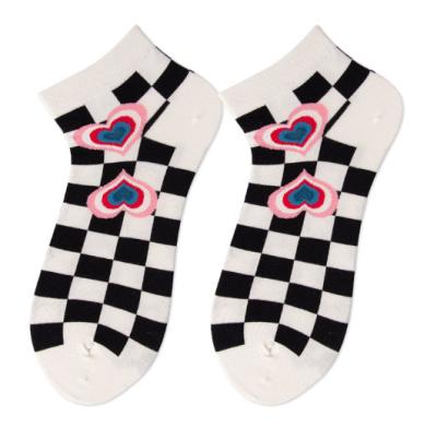 China Custom Print Cute Fashion Style Women Cotton Ankle Short Socks for sale