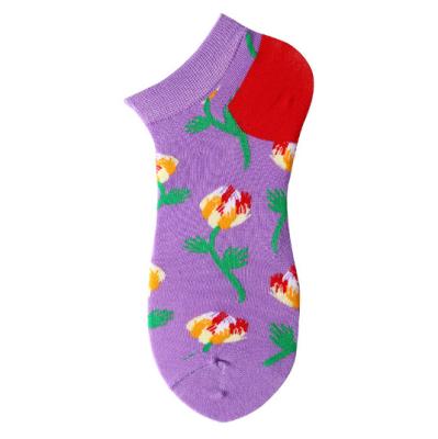 China Wholesale Custom Fashion Cartoon Cute Cotton Ankle Women Socks for sale