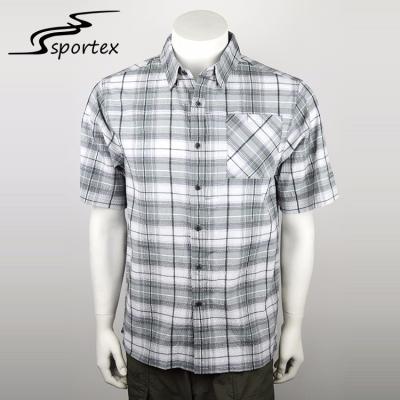 China Die gelüfteten Fischereihemden freundlicher Männer Eco, gepaßte Hemden XS - 2XL des kurzen Ärmels der Männer zu verkaufen