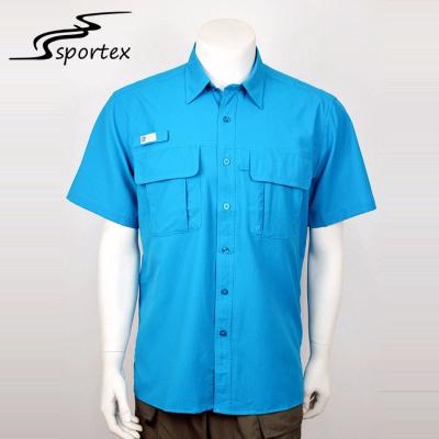 China Das Fischen-Hemden XS - absorbierende Fähigkeit der Sommer-zufälligen Männer des guten Schweiss-2XL zu verkaufen
