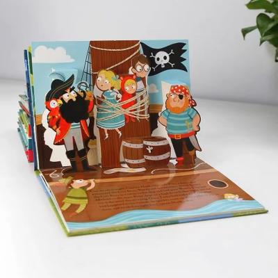 Cina Pop-up 3D educativo dei libri per bambini della copertina dura del cartone in vendita