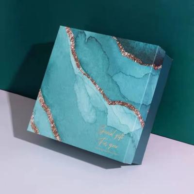 Cina Abitudine blu di Art Paper Paperboard Gift Boxes con il coperchio e la base rigidi in vendita