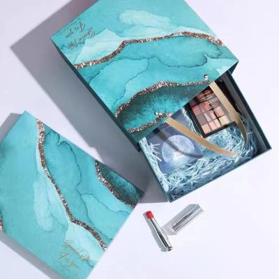 Cina Abitudine blu di Art Paper Paperboard Gift Boxes con il coperchio e la base rigidi in vendita