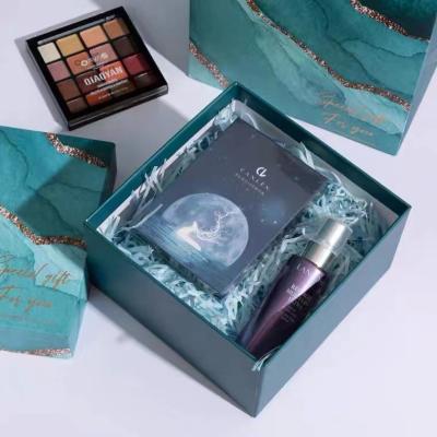 Cina Abitudine blu di Art Paper Paperboard Gift Boxes con il coperchio e la base rigidi in vendita