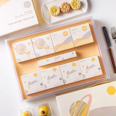 Cina Arancio carta i contenitori di regalo pieghevoli con l'imballaggio per alimenti del Inserter del nastro in vendita
