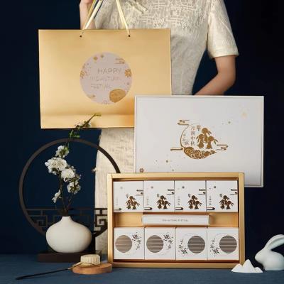 Cina Arancio carta i contenitori di regalo pieghevoli con l'imballaggio per alimenti del Inserter del nastro in vendita