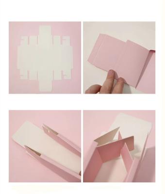 Cina Art Paper Foldable Gift Boxes rosa con il punto di forma del cassetto del nastro UV in vendita