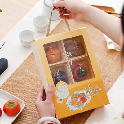 Cina Gialli carta i contenitori di regalo pieghevoli con il Inserter della carta del nastro per l'imballaggio per alimenti in vendita