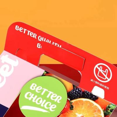 Cina Scatola in cartone ondulato colorato in carta forte e flauto a cinque strati con manico in vendita
