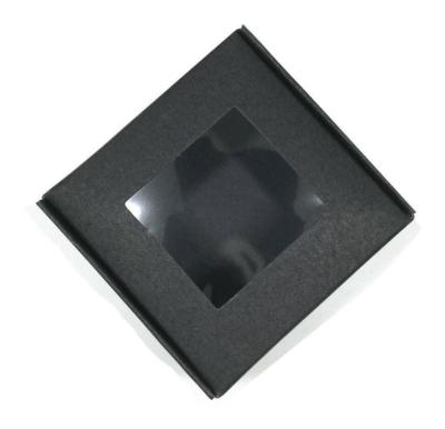Cina il contenitore di regalo di 8X8X4cm Kraft con la finestra, favore personale di nozze inscatola pieghevole in vendita