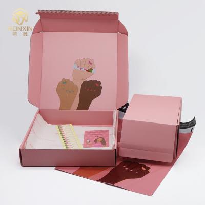 Cina E rosa flauto Flip Top Cardboard Box, scatola di spedizione della posta con il certificato del FSC in vendita