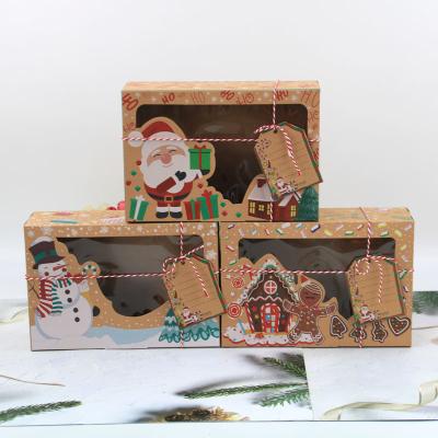Cina Contenitore di regalo delicato di 22x15x7cm Kraft con la finestra per il regalo di Chirsmas in vendita