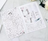 China FSC approval Laser Cut Wedding Cards for sale